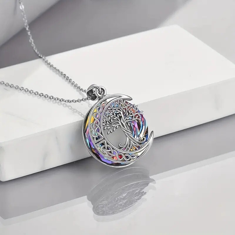 Elegant 925 Sterling Silver Rainbow Mystical Fire Topaz Tree Of Life ...