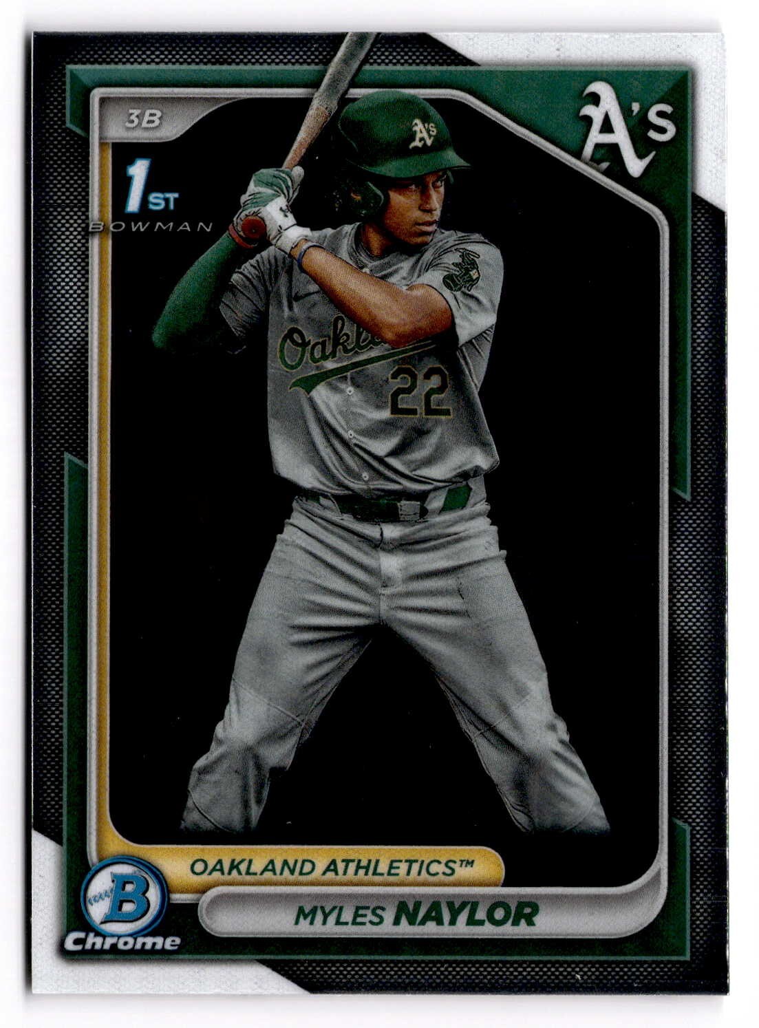 2024 Topps Bowman Chrome Myles Naylor #BCP-136 Oakland Athletics | eBay