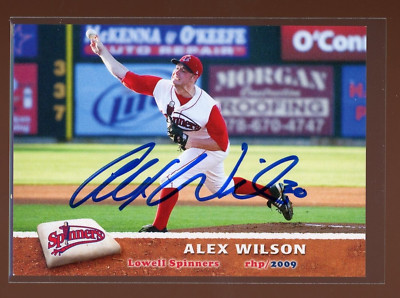 2009 Lowell Spinners ALEX WILSON Signed Card autograph auto RED SOX A&M ...