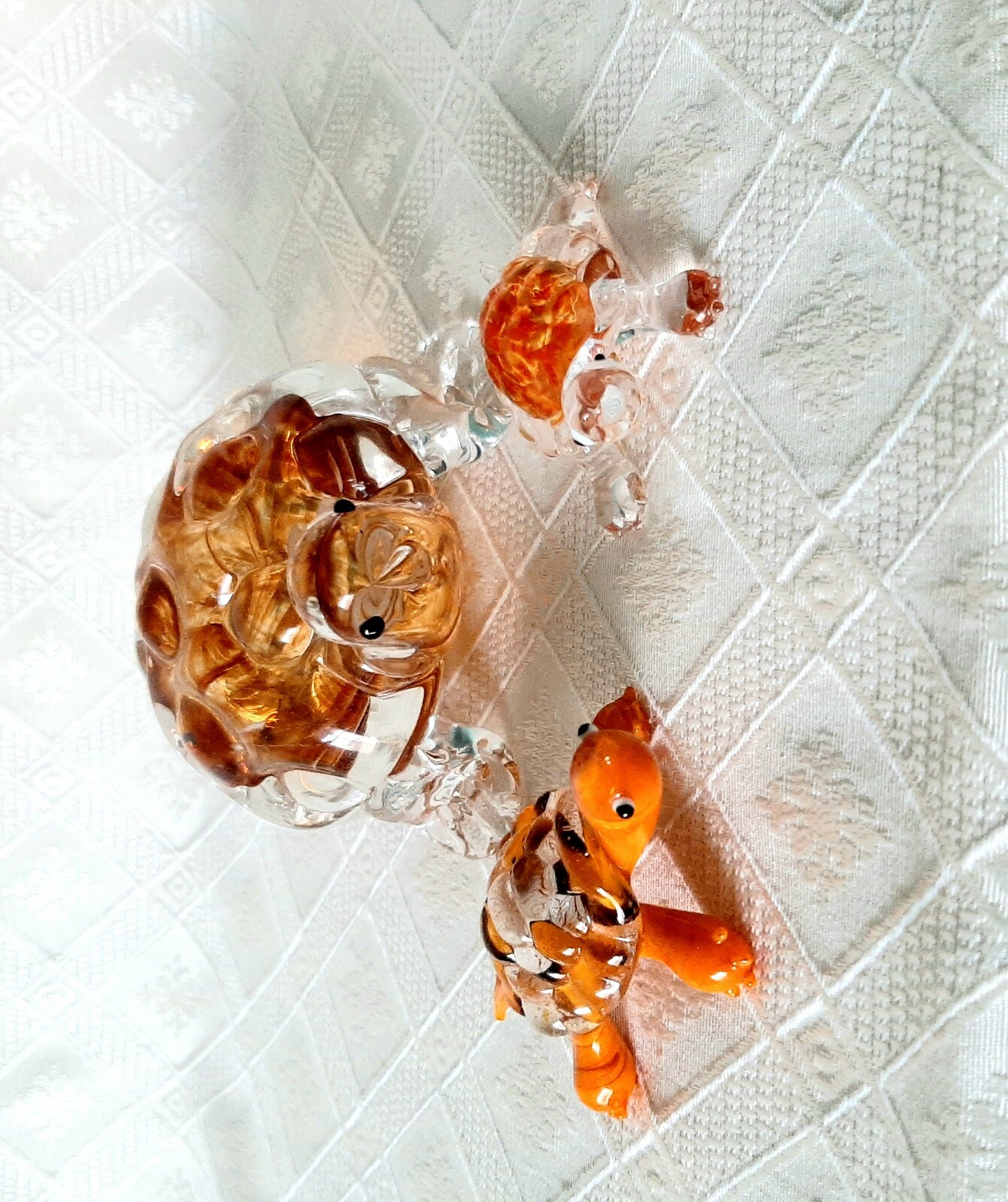 LENOX COLLECTIBLE TURTLE TRIO 3 GLASS SEA TURTLES MOM & 2 BABIES ...