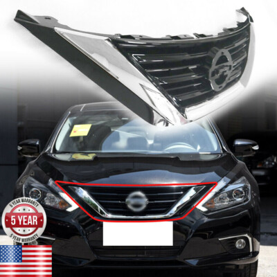 ABS Style Grille Front Upper Hood Grill Chrome For 2016 2017 2018 ...