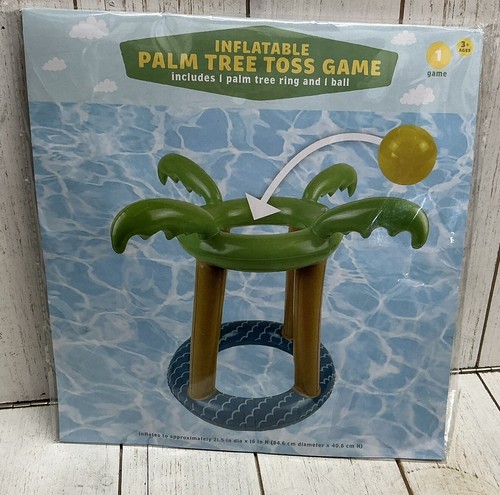 INFLATABLE PALM TREE Pool TOSS GAME With Inflatable Toss Ball New | eBay