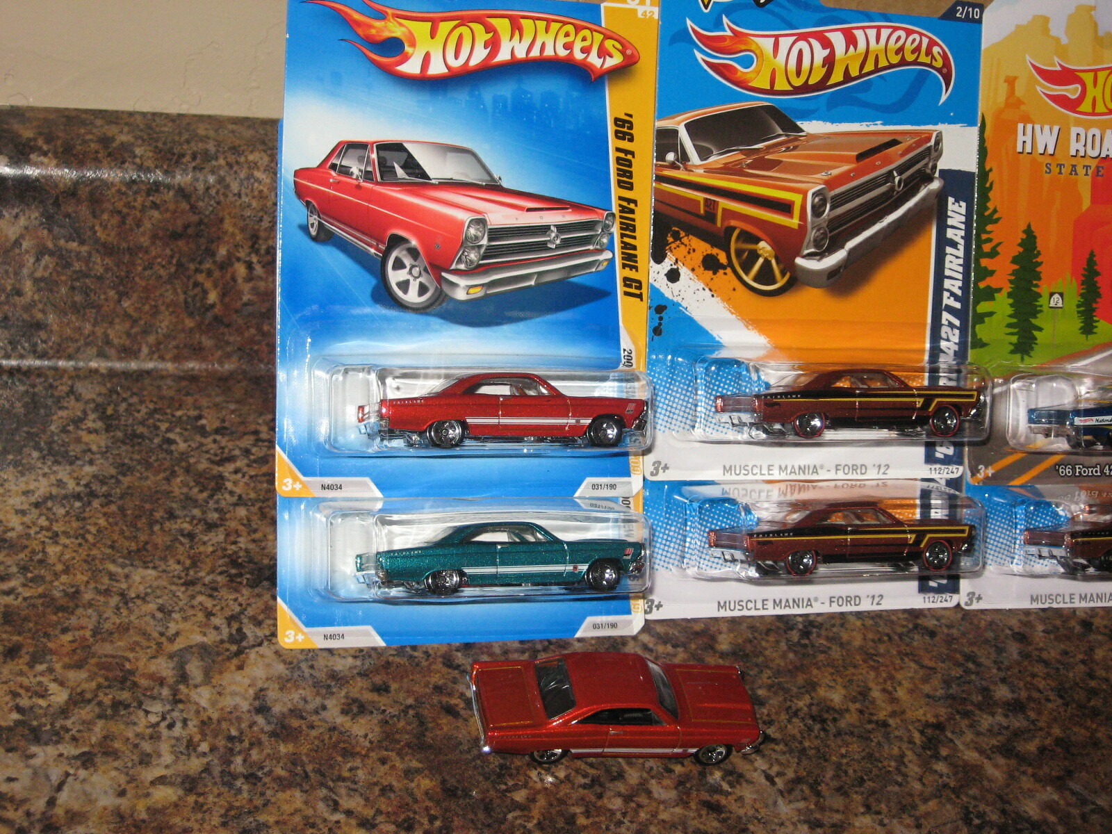 Hot Wheels Lot of 11 1966 Ford Fairlane GT 427 Capitol Reef 66 Red Line ...
