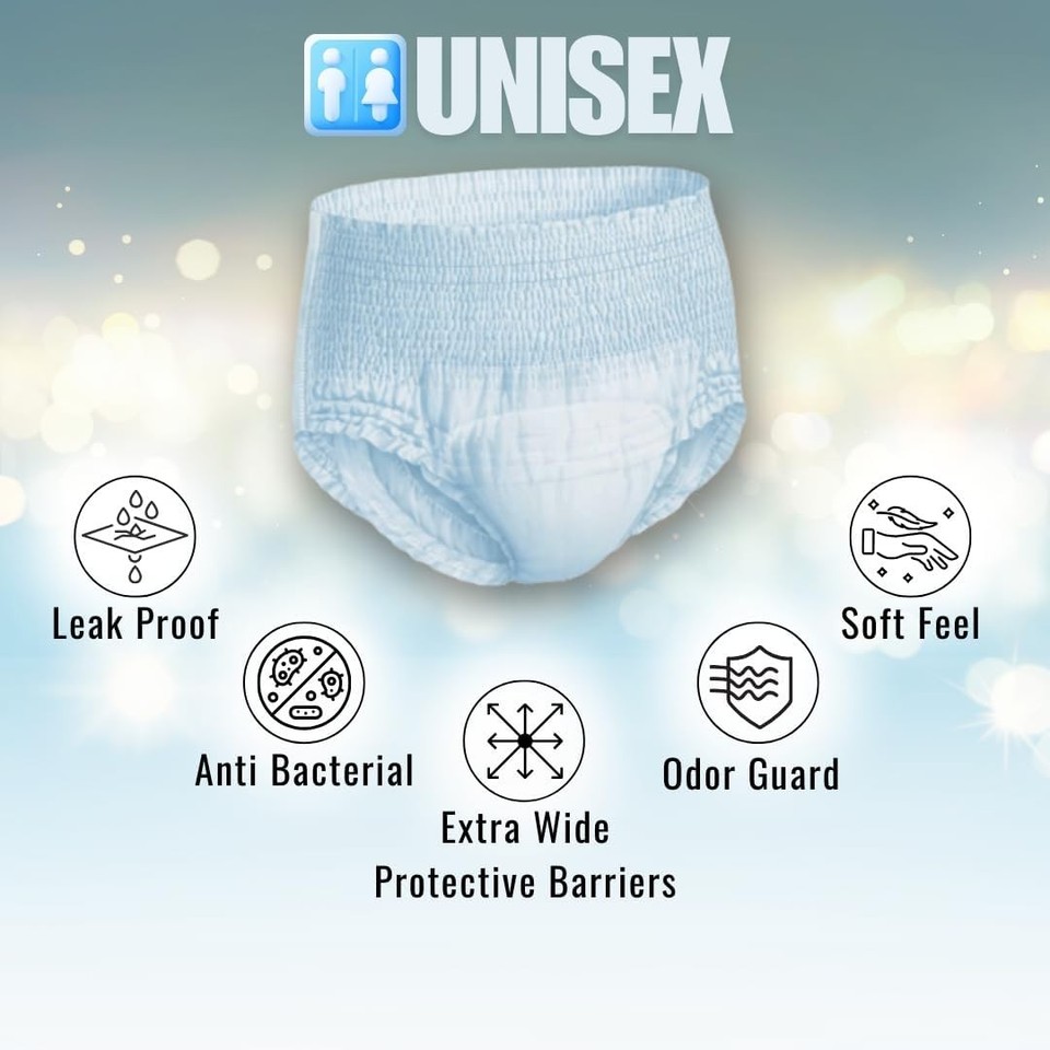 18x EXTRA LARGE Incontinence Pants Women & Men Maxi Adult Diapers Pull ...
