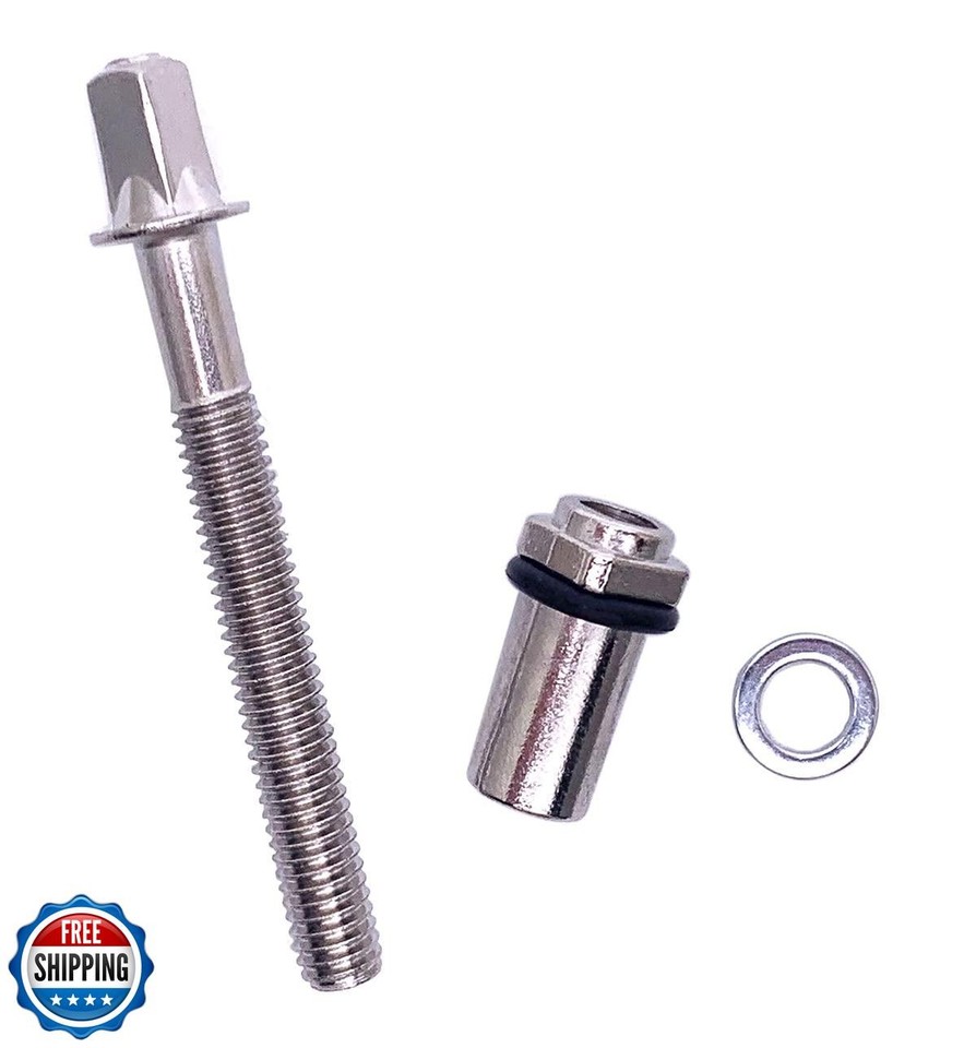 TUOREN 6Pcs Tension Rods Screw with Lug Nuts and O-Rings for Drum Set ...