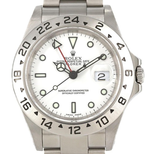 Authentic ROLEX Explorer II 16570 SS Automatic Serial Info:A Serial ...