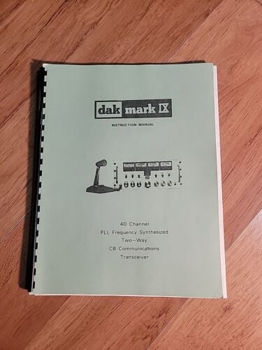 Dak Mark-9 CB Instruction Manual Reproduction | eBay