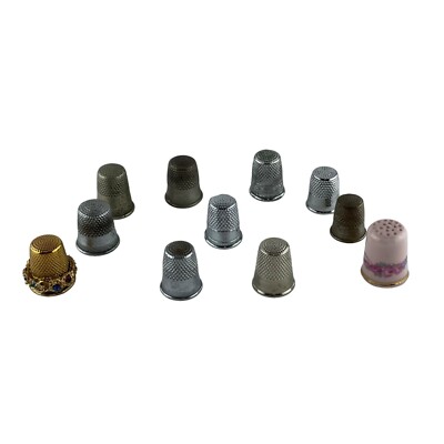 Lot of 11 Thimbles - Assorted MCM Ceramic, Germany, Aluminum | eBay