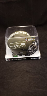 SEATTLE SEAHAWKS SALUTE TO SERVICE ALT 2022 REPLICA MINI HELMET NFL ...