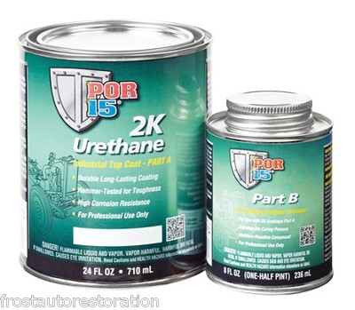 POR15 2K Urethane Red 946ml High Resistances Durable Coating 2 Part ...
