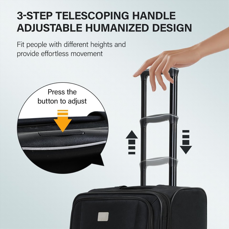 Luggage Set Expandable Suitcase Lightweight Travel Suitcase Set 3 ...