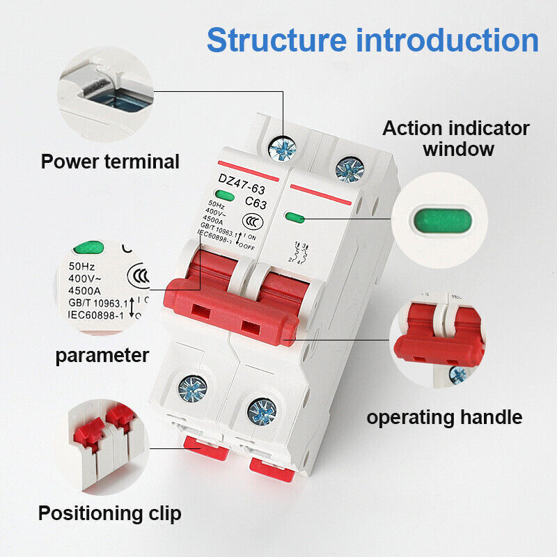 Solar DC Circuit Breaker 10A 16A 32A 63A 100A 125A PV Disconnect Switch ...
