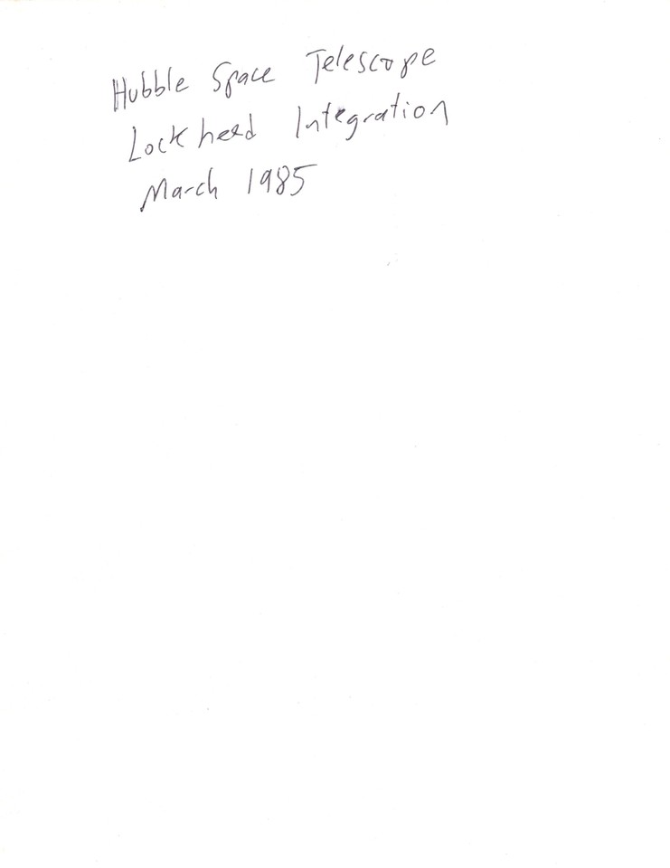 Hubble Space Telescope Lockheed Integration NASA 1985 - Original Photo ...