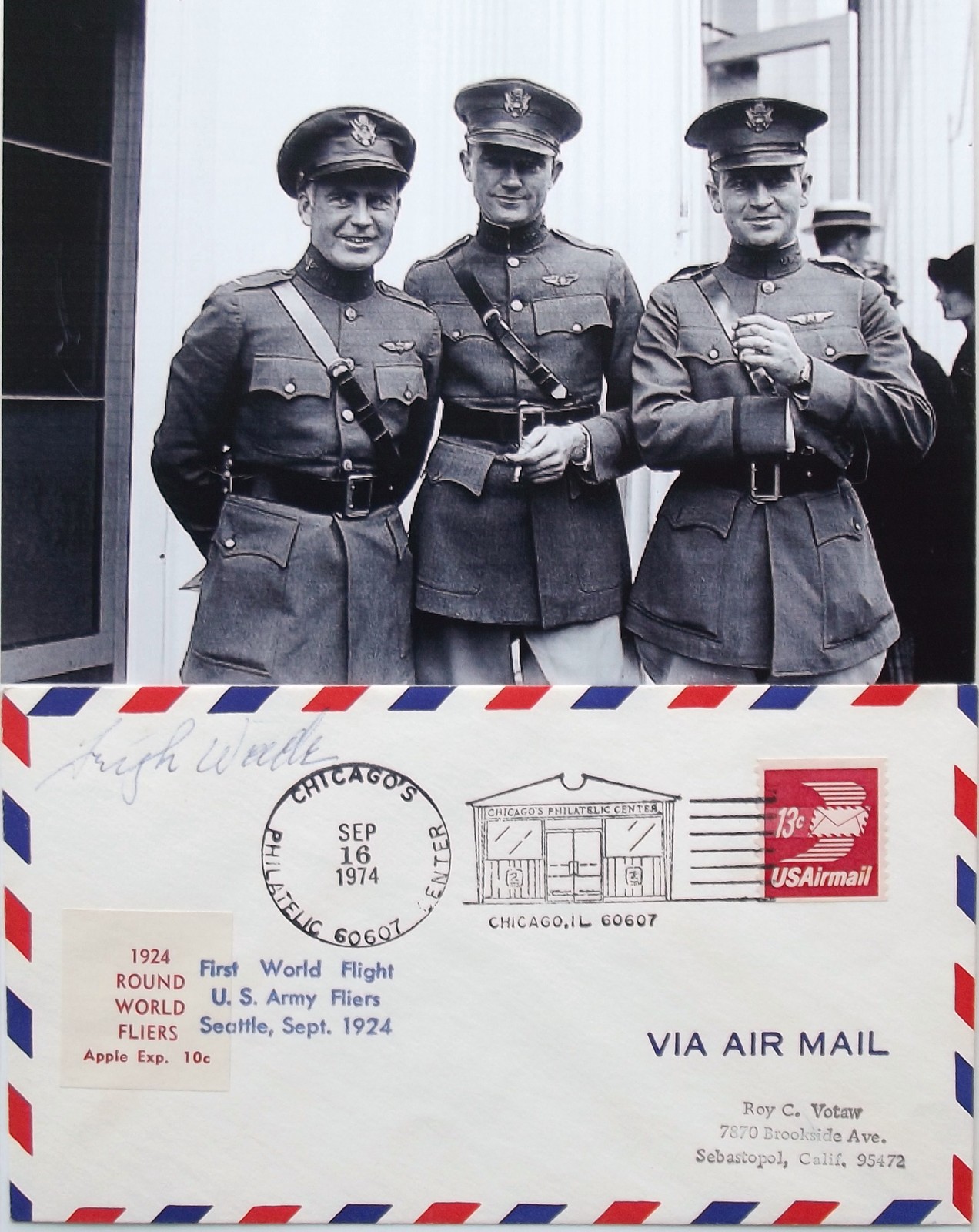 1924 Leigh Wade 1st Around The World Circumnavigation Flight Autograph ...