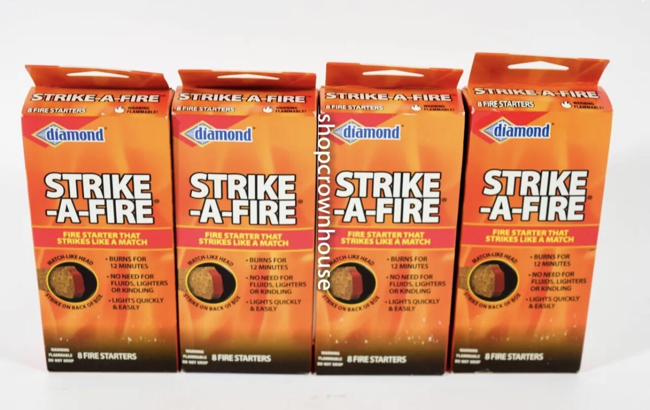 4 Diamond Strike-A-Fire Indoor/ Outdoor Strikes Like A Match Fire ...