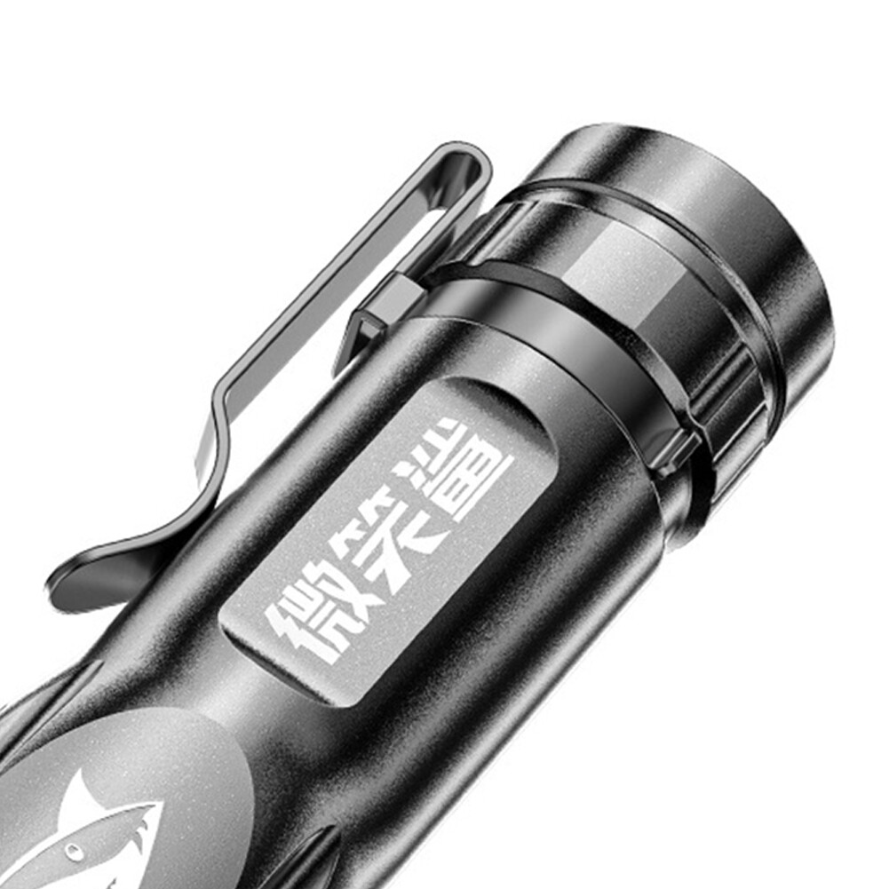 USB Rechargeable Portable Mini LED Flashlight Torch w/ Built-in Lithium ...