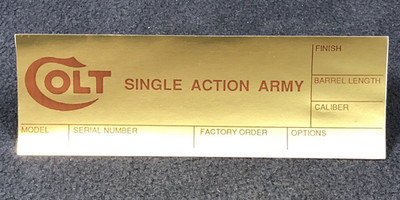 COLT Box Label Single Action Army 1970’s 80’s | eBay