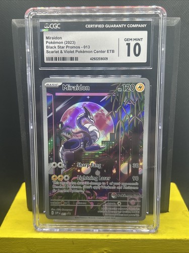 CGC 10 GEM MINT 💎 - #013 MIRAIDON - 2023 POKEMON CENTER ETB BLACK STAR ...
