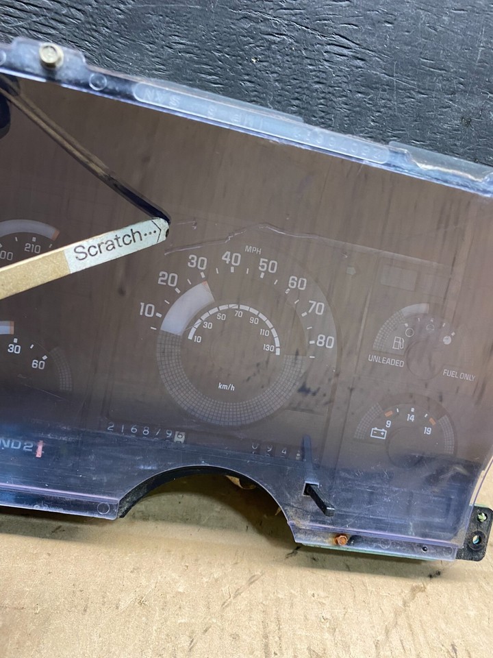 1992 - 1993 Chevy C1500 C2500 C3500 Instrument Speedometer Cluster ...