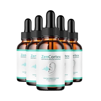 5-Pack Zen Cortex Oral Drops To Support Healthy Ears, ZenCortex Hearing ...