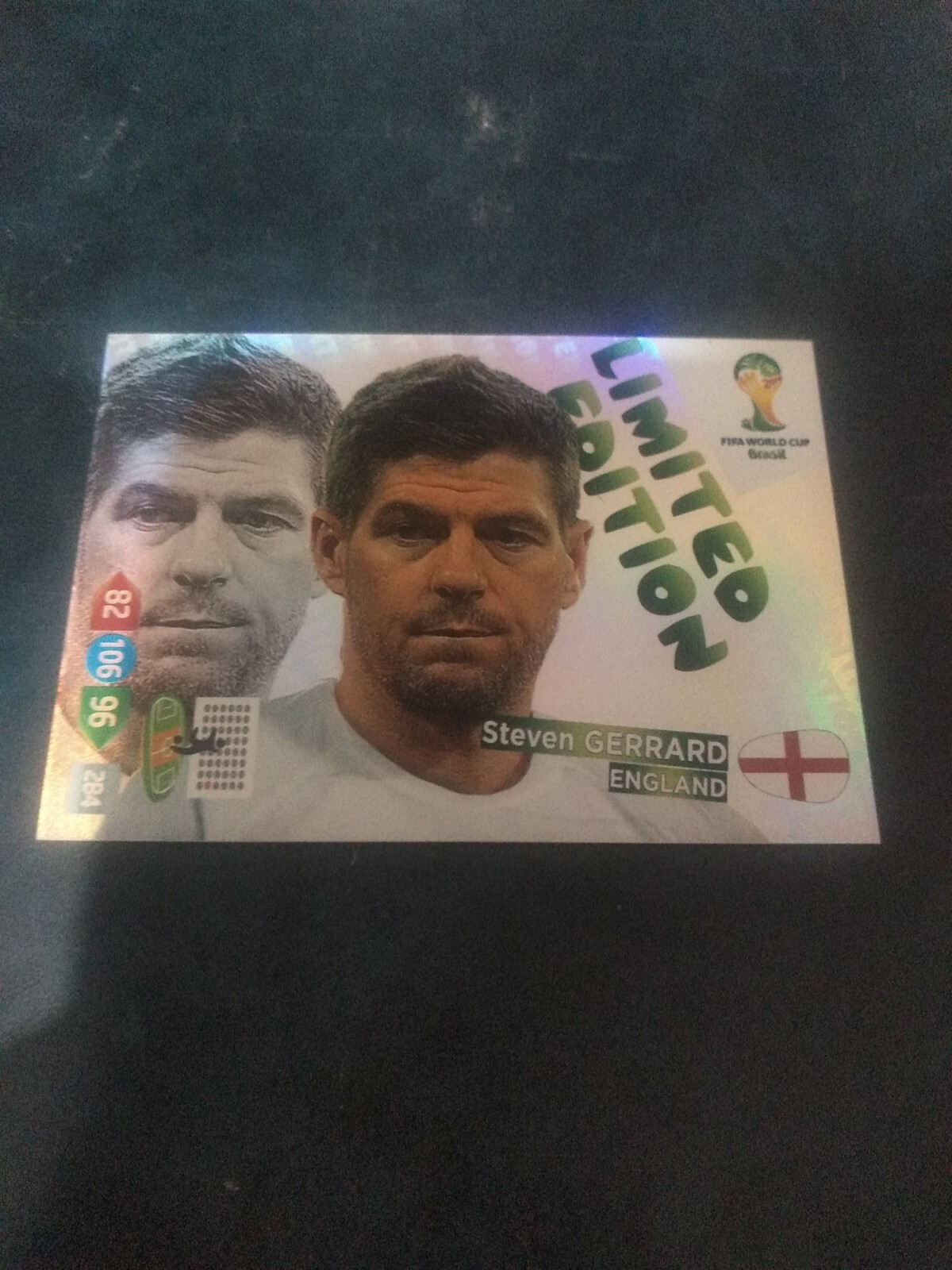 Panini Adrenalyn XL World Cup 2014 Steven Gerrard Portrait Limited ...