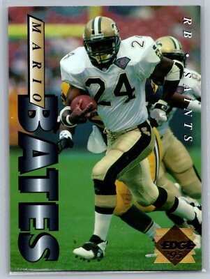 Mario Bates 1995 Collector's Edge Gold Logo FOOTBALL #136 New Orleans ...