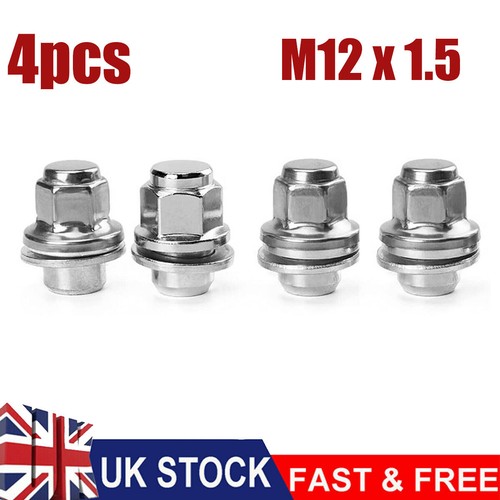 4* For Jaguar XF OE Style Alloy Wheel Nuts M12 X 1.5 Chrome 19MM Hex ...