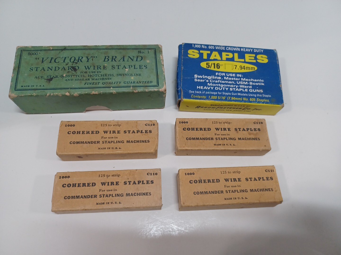 Vintage Staples Lot of 6 Arrow Victory Commander Tacker Staple Gun ...
