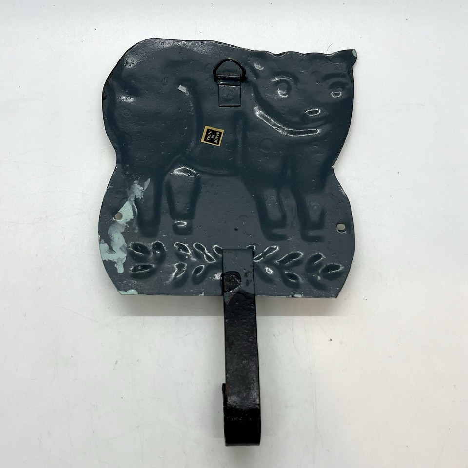 Vintage Hand Painted Metal Rustic Pig Wall Hanger Hook Farmhouse ...