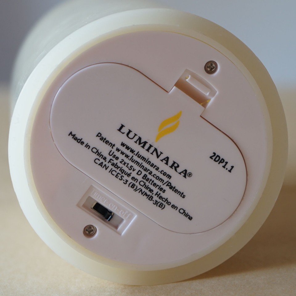 Luminara Flameless LED Battery Ivory Candles with Moving Wick Remote ...