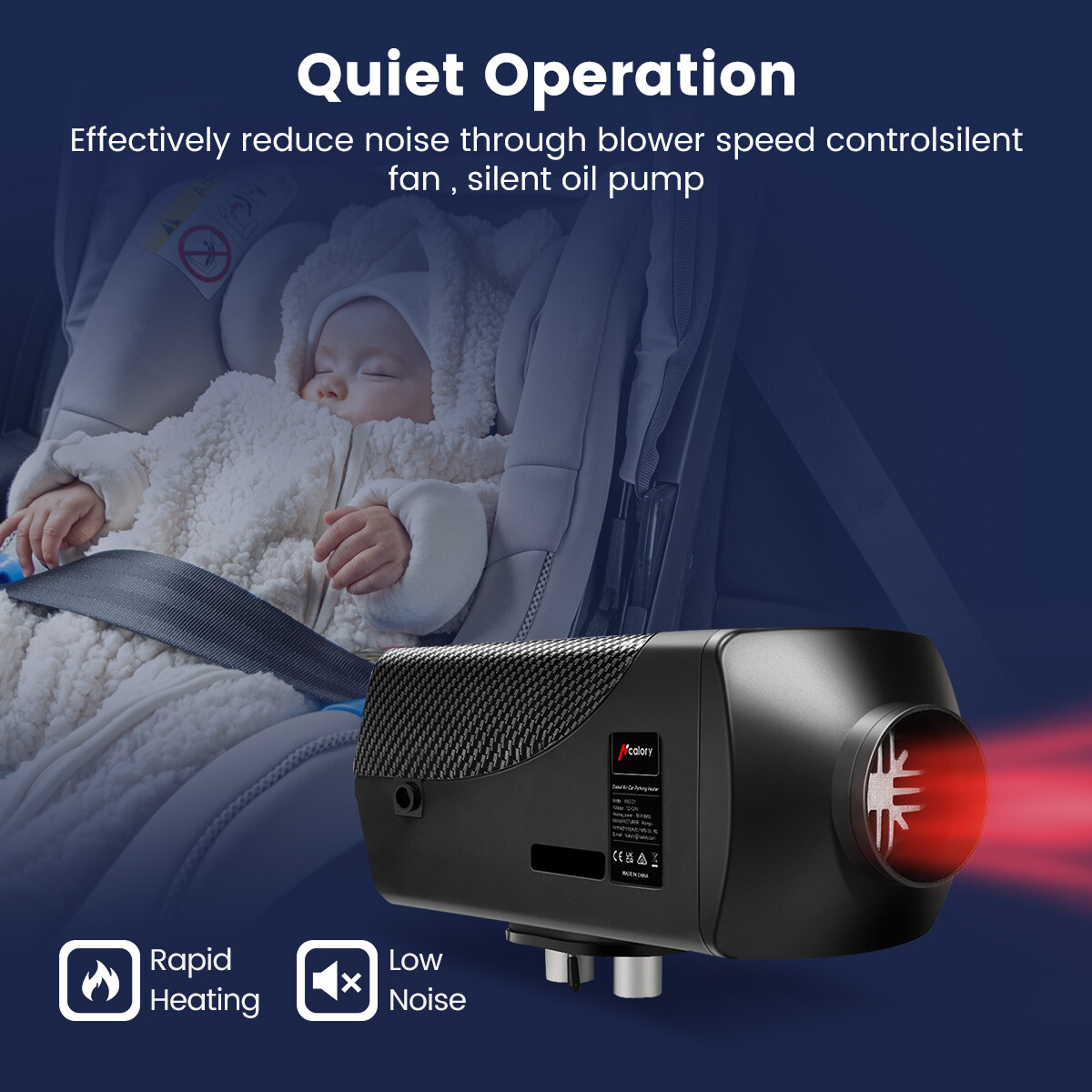 Hcalory 12V 24V bluetooth Controller Diesel Air Heater 5KW-8KW For Car ...