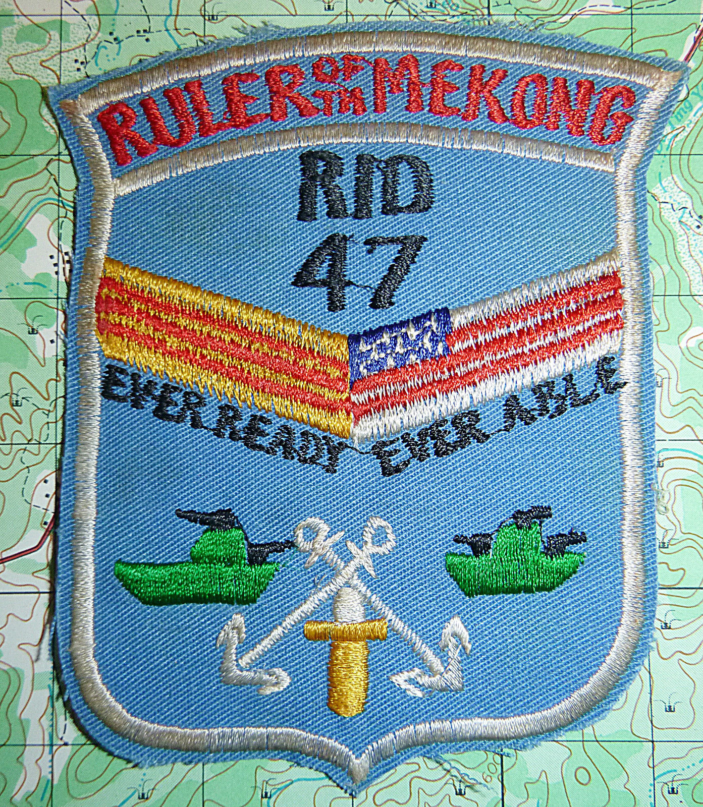 RULER of the MEKONG - Patch - RID 47 - US NAVY RIVER PATROL - Vietnam ...