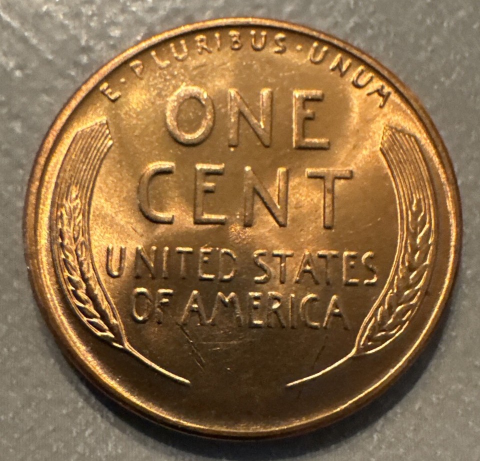 1955 S Lincoln Wheat Cent Bronze Red Pennies Gem Bu Uncirculated Roll ...