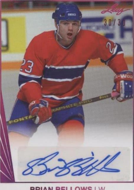 2017-18 Leaf - 1990 Design Autographs Brian Bellows #BA-BB1 Magenta /30 ...