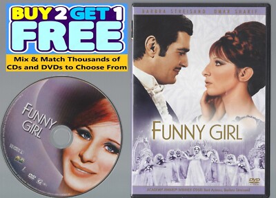 Funny Girl (DVD, 1968) Barbra Streisand Omar Sharif Disc & Cover Art ...