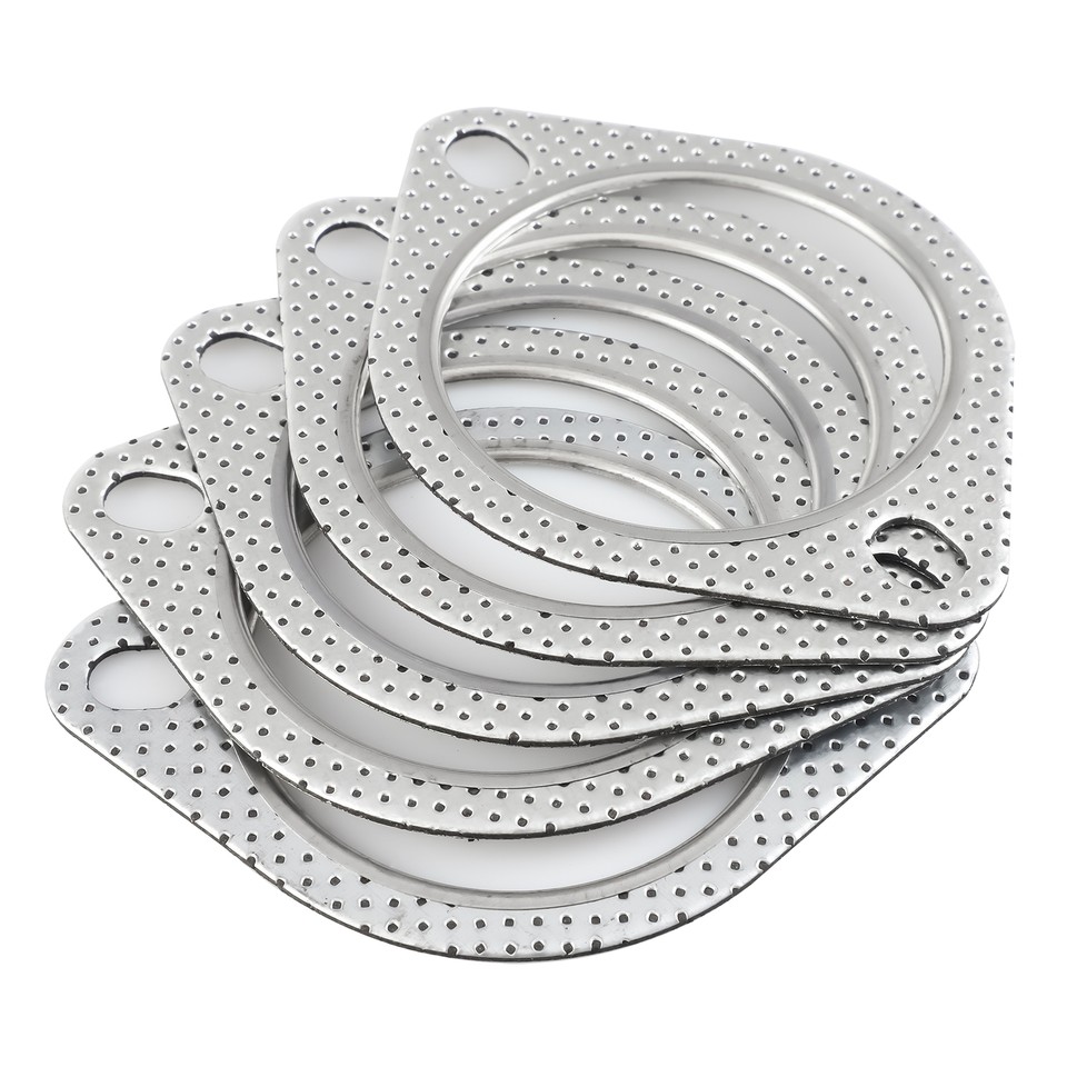 Set of 5 Exhaust Gasket 3in 2 Bolt, High Temp Exhaust Flange Gasket ...