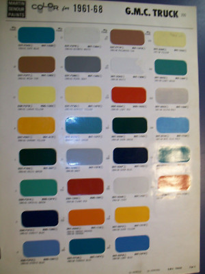 1961 1962 1963 1964 1965 1966 1967 1968 GMC pickup van truck NAPA paint ...