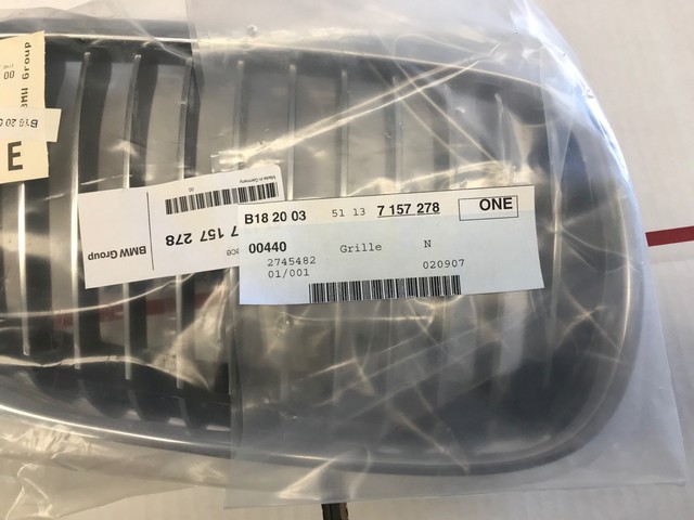 BMW 3 Series Front Right Grill Grille Chrome 51137157278 OEM A1 for ...