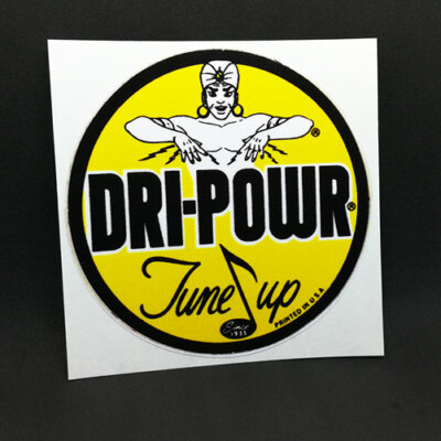 DRI-POWR TUNE UP Vintage Style DECAL, Vinyl STICKER, rat rod, hot rod ...