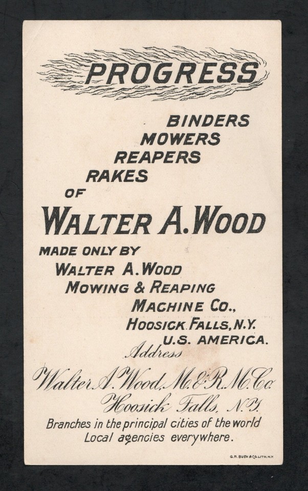 Victorian Trade Card - WALTER A WOOD FARM EQUIPMENT | eBay