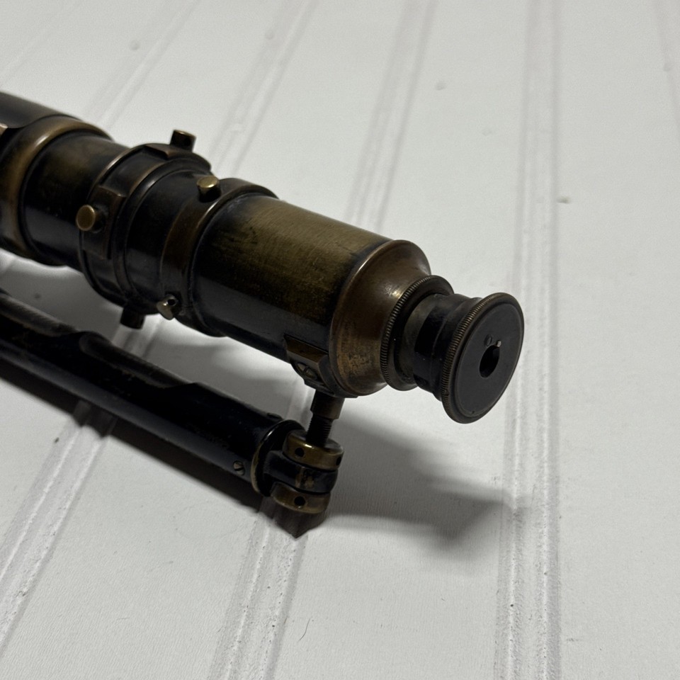 Antique Brass Survey Surveyors Scope Level -WORKING Glass All Intact ...