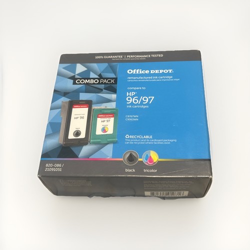 Office Depot - HP 96 Black + 97 TRICOLOR Combo Pack Ink Cartridges | eBay