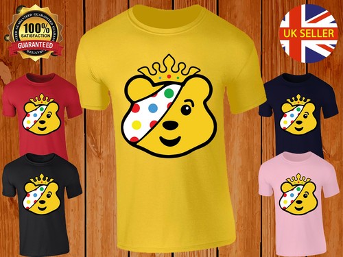 Crowned Spotty Day Bear Kids T-Shirt Cute Cartoon Graphic Top Children ...