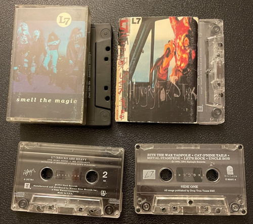 4 L7 Cassette Tapes Bricks Are Heavy Smell The Magic Hungry For Stink ...