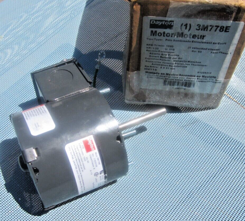 Dayton 3M778E HVAC Motor Open Air-Over 1/20 HP 1550 RPM 115VAC Stud ...