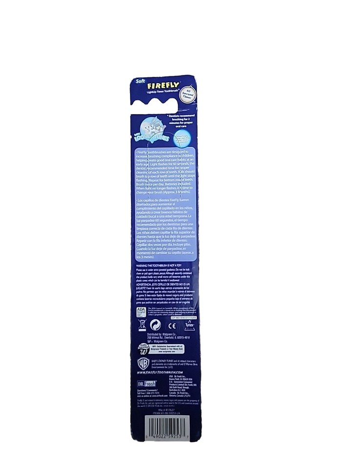 Firefly Ready Set Brush Looney Tunes Bugs Bunny Toothbrush Soft Light ...