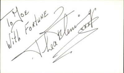 Thea Fleming Actress Signed 3" x 5" Index Card | eBay