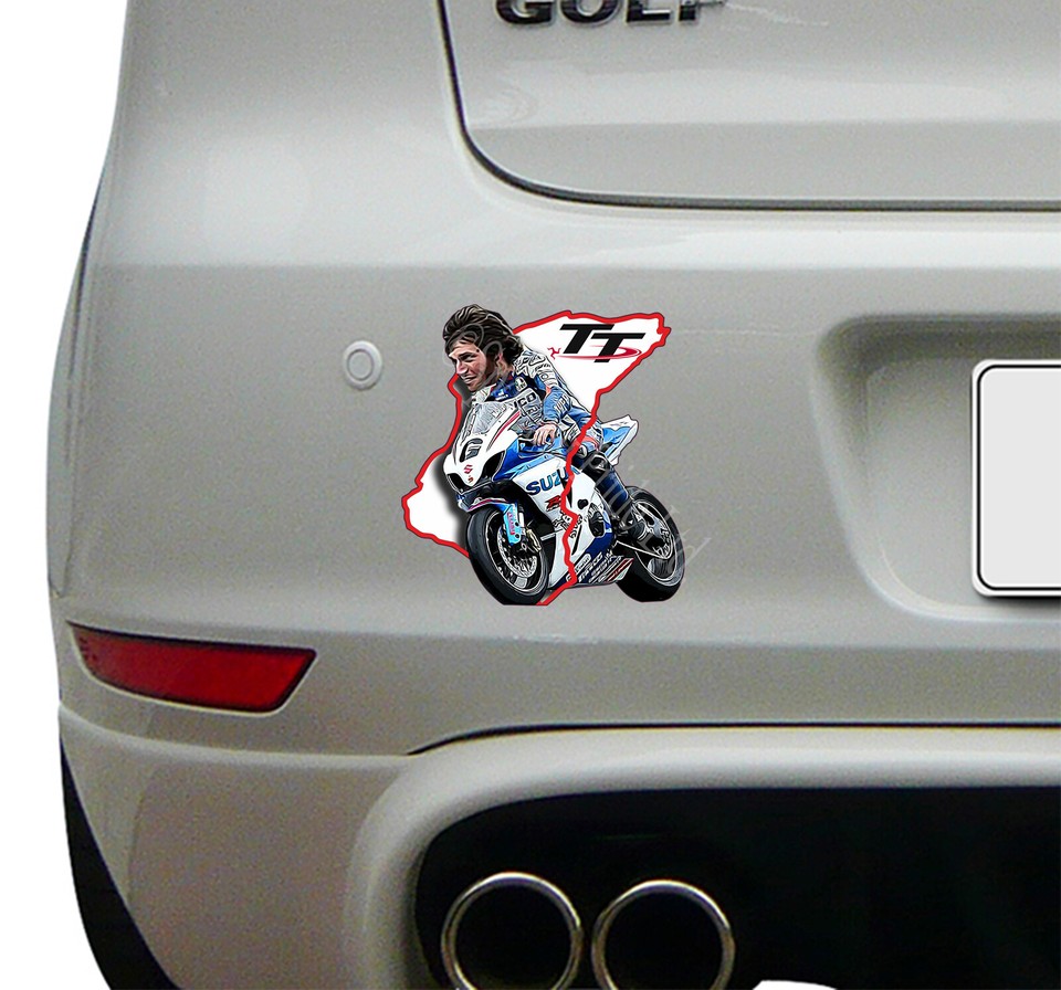 stars of motoGP TT superbike cartoon decals stickers past and present ...