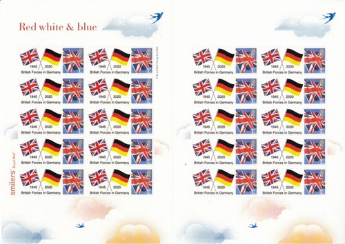 GB 2020 - 75th Anniv. of British Forces in Germany Themed Smilers Sheet ...