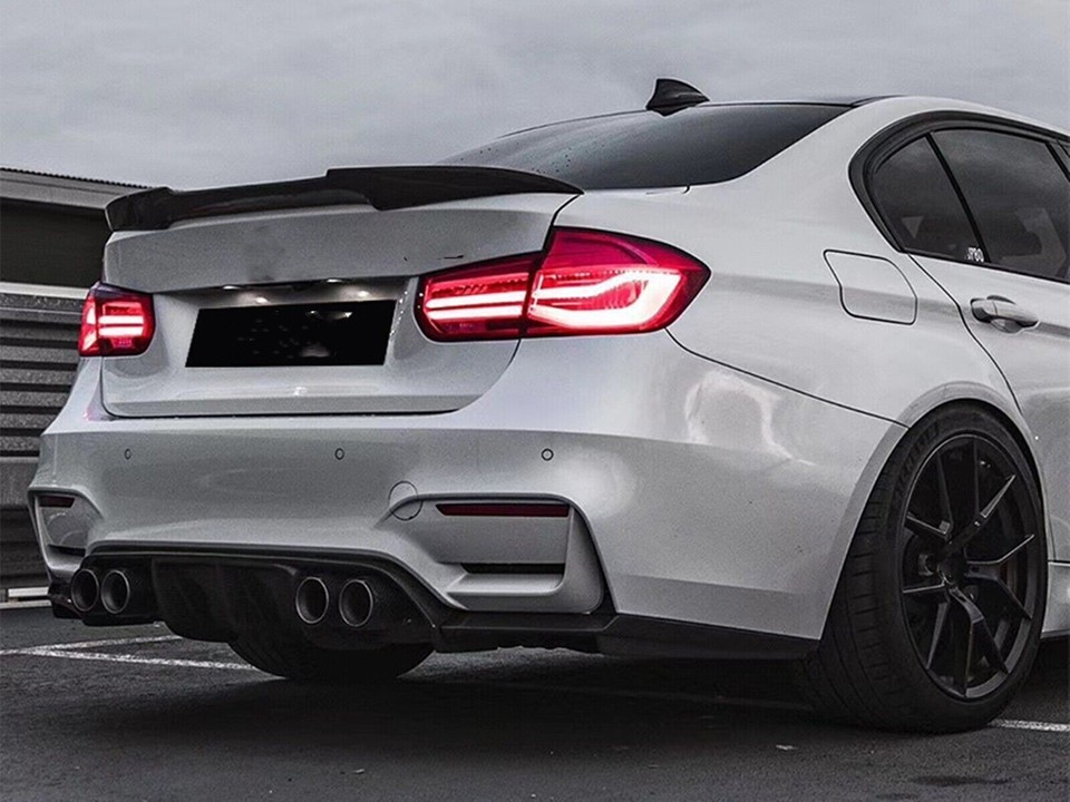 Gloss Black Adjustable Sport Ducktail Splicing Rear Trunk Spoiler Wing ...